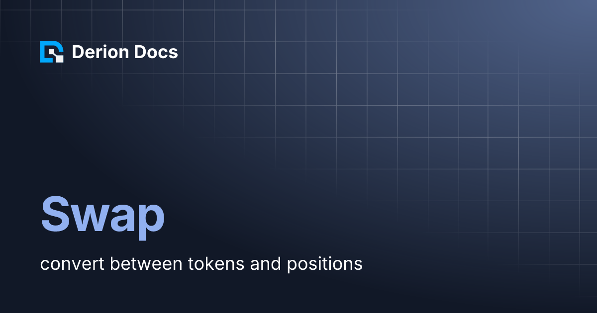 Swap | Derion Docs