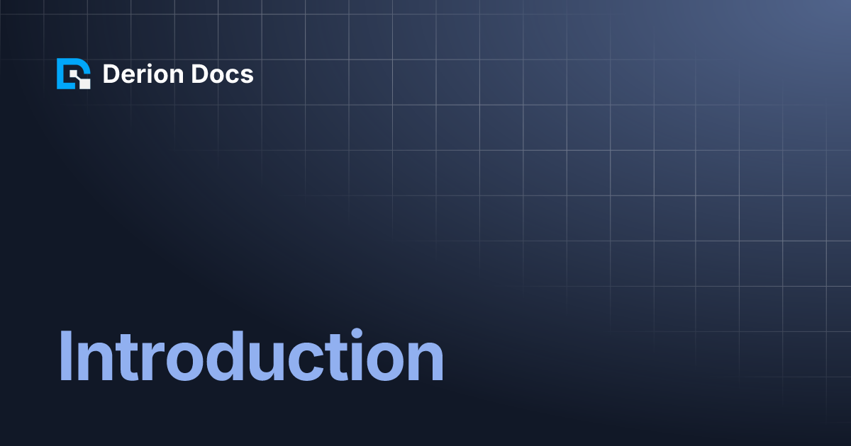 Introduction | Derion Docs
